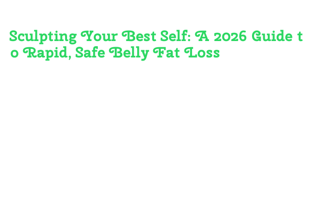 Sculpting Your Best Self: A 2026 Guide to Rapid, Safe Belly Fat Loss ...
